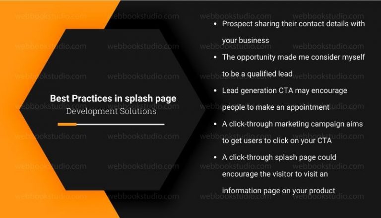 Best Practices in Splash page Development - Webbook Studio