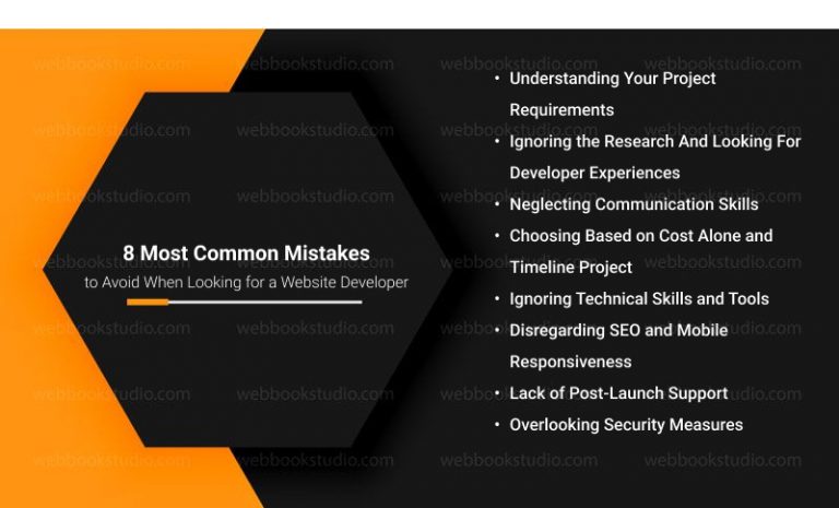 Common mistakes to avoid when looking for a website developer - Webbook Studio